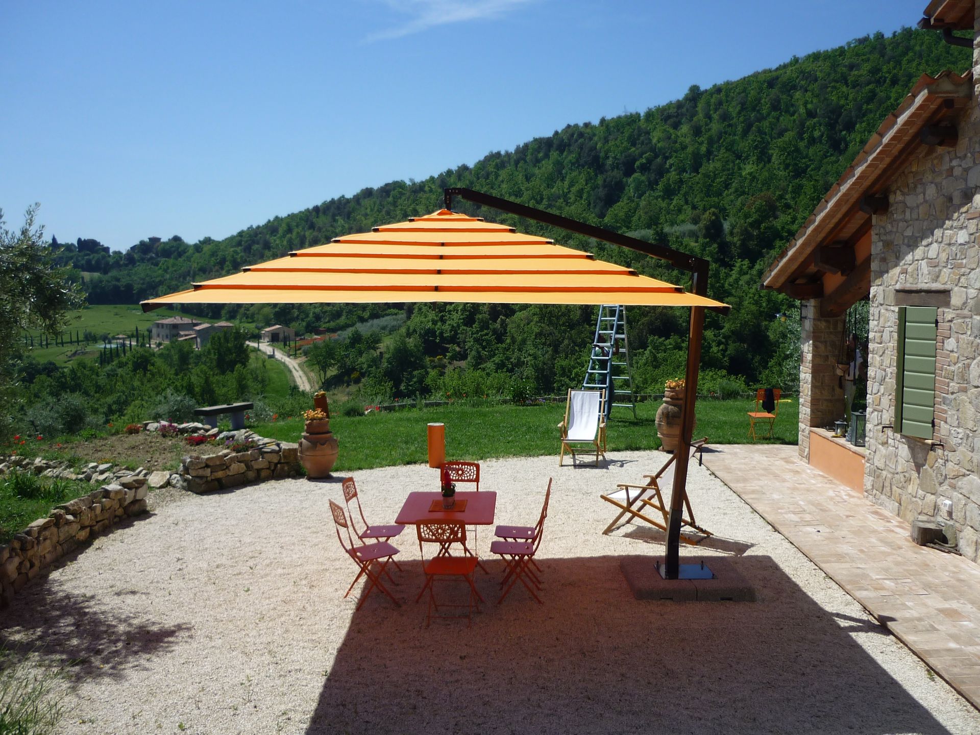 Talento bočni baštenski suncobran | Italijanski baštenski suncobrani